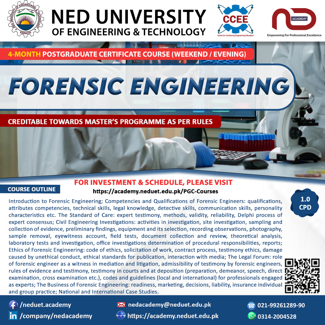 List of Courses | NED Academy - CCEE | CMPP